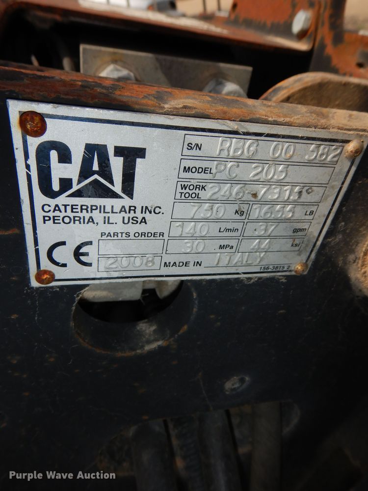 2008 Caterpillar PC205 skid steer cold planer in Manhattan, KS | Item ...