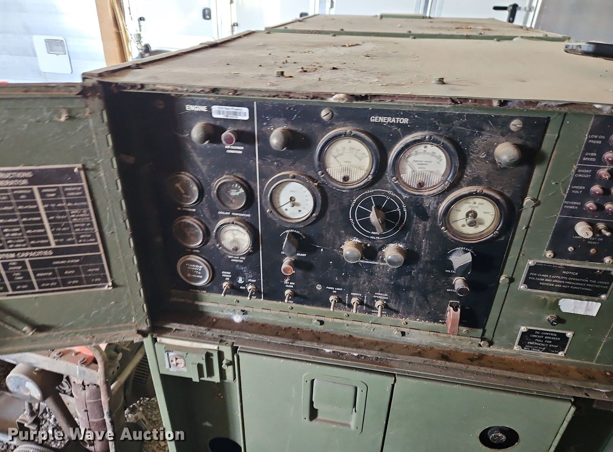 1986 John R. Hollingsworth Co. MEP-005A generator in Fort Scott, KS ...