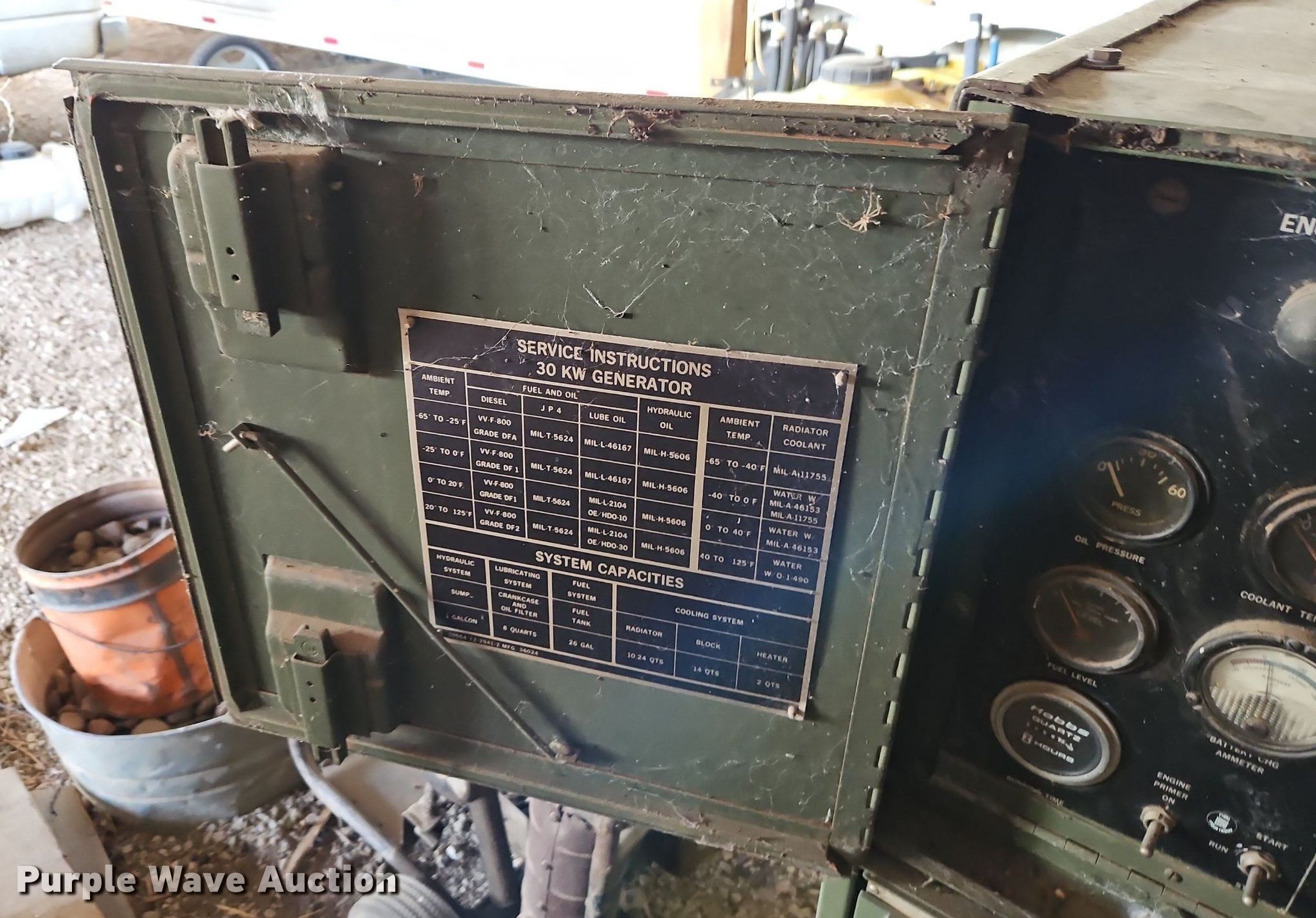 1986 John R. Hollingsworth Co. MEP-005A generator in Fort Scott, KS ...