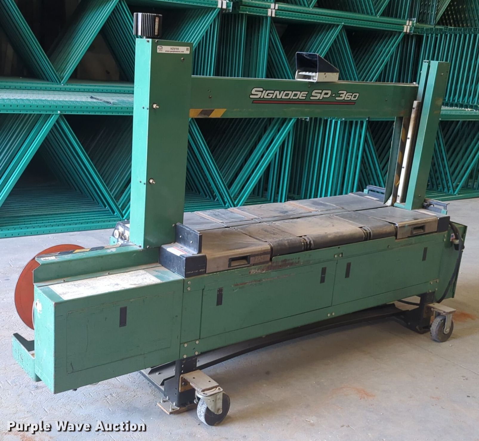 Signode SP-360 strapping machine in Oklahoma City, OK | Item NZ9705 for sale | Purple Wave