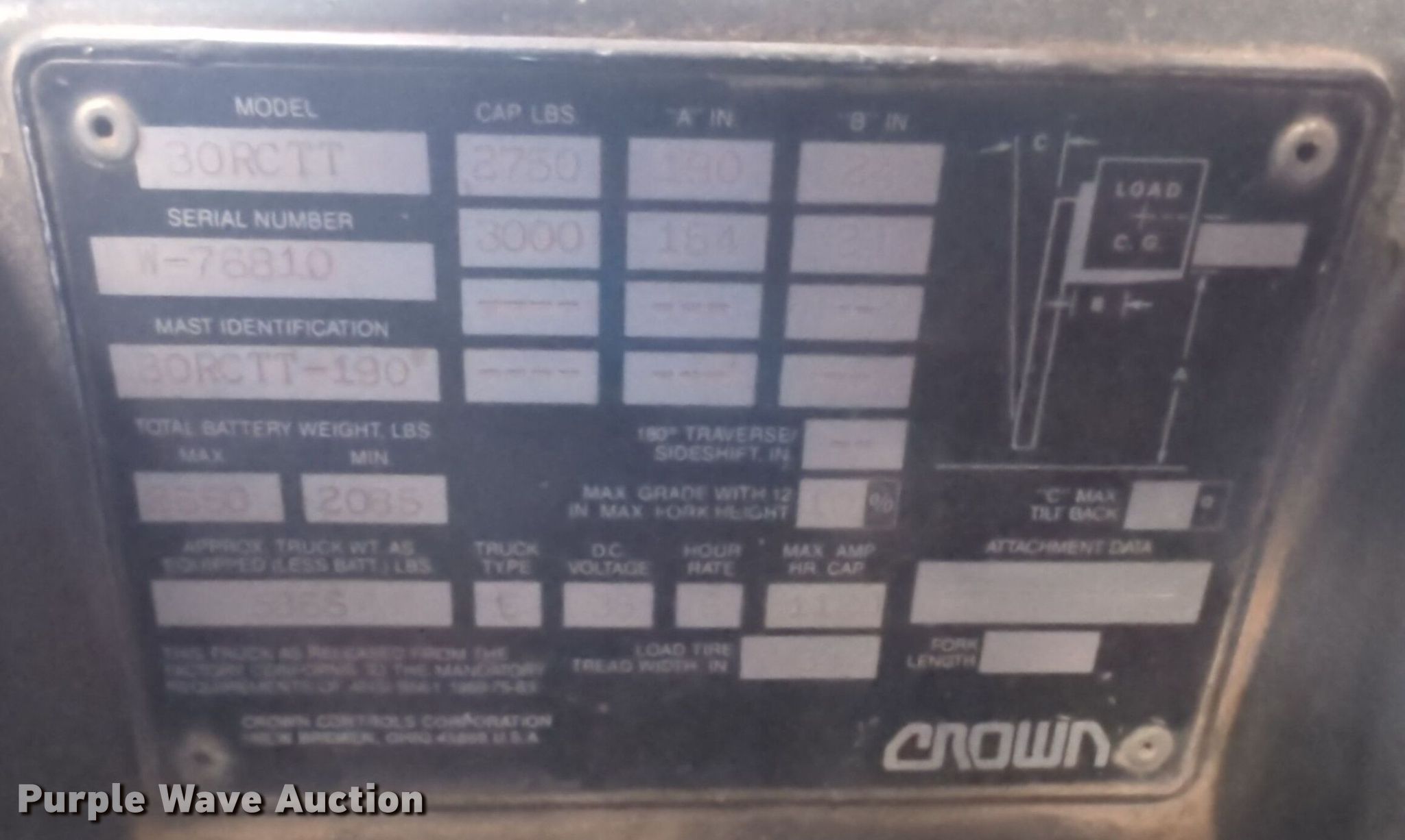 Crown 30RCTT order picker in Oklahoma City, OK | Item NZ9708 for sale ...