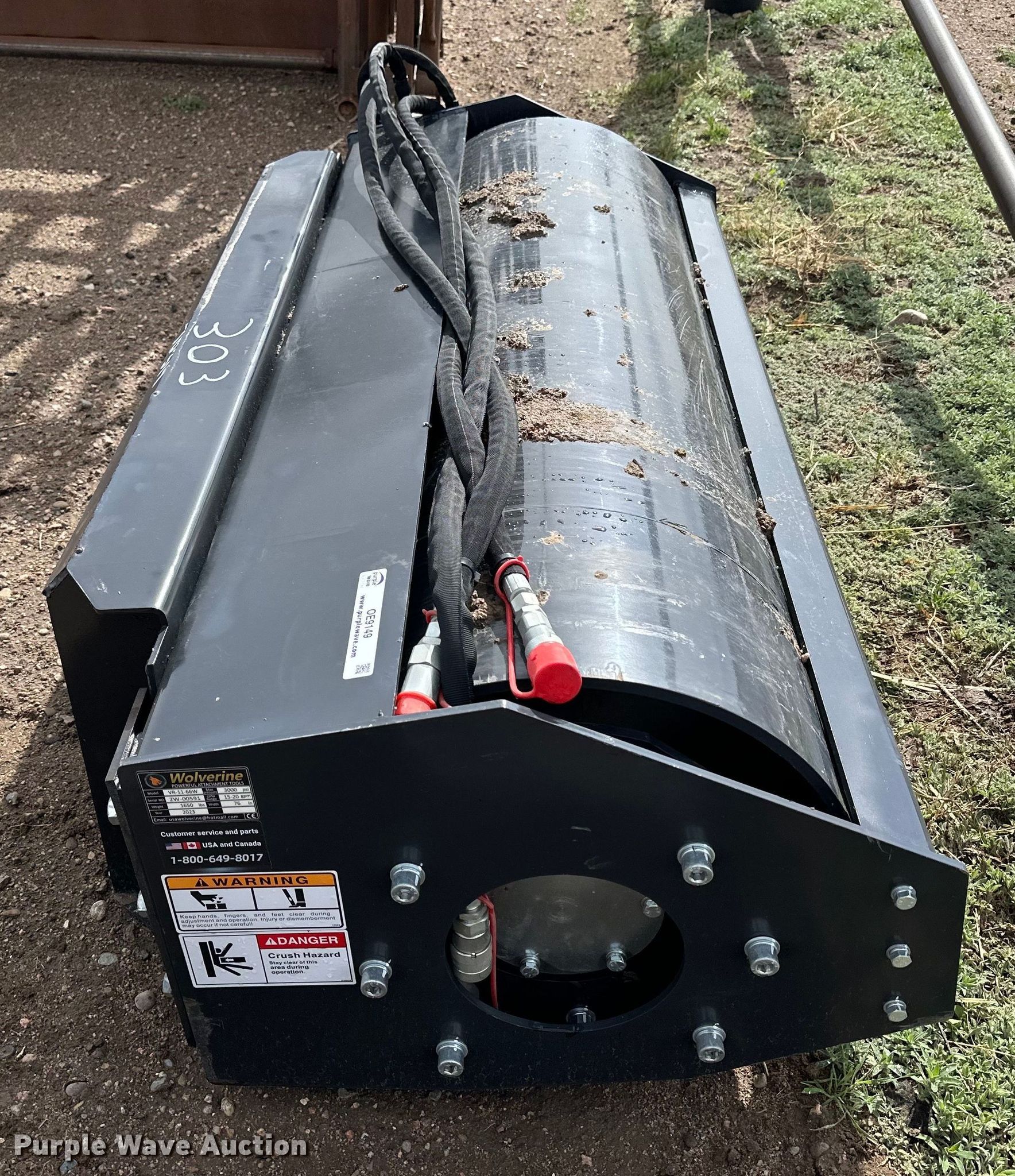 2023 Wolverine VR-11-66W skid steer vibratory roller in Burlington, CO | Item OE9149 sold ...