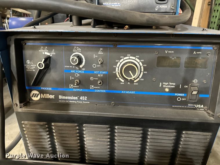 Miller Dimension 452 welder in Newton, KS | Item NL9752 sold | Purple Wave