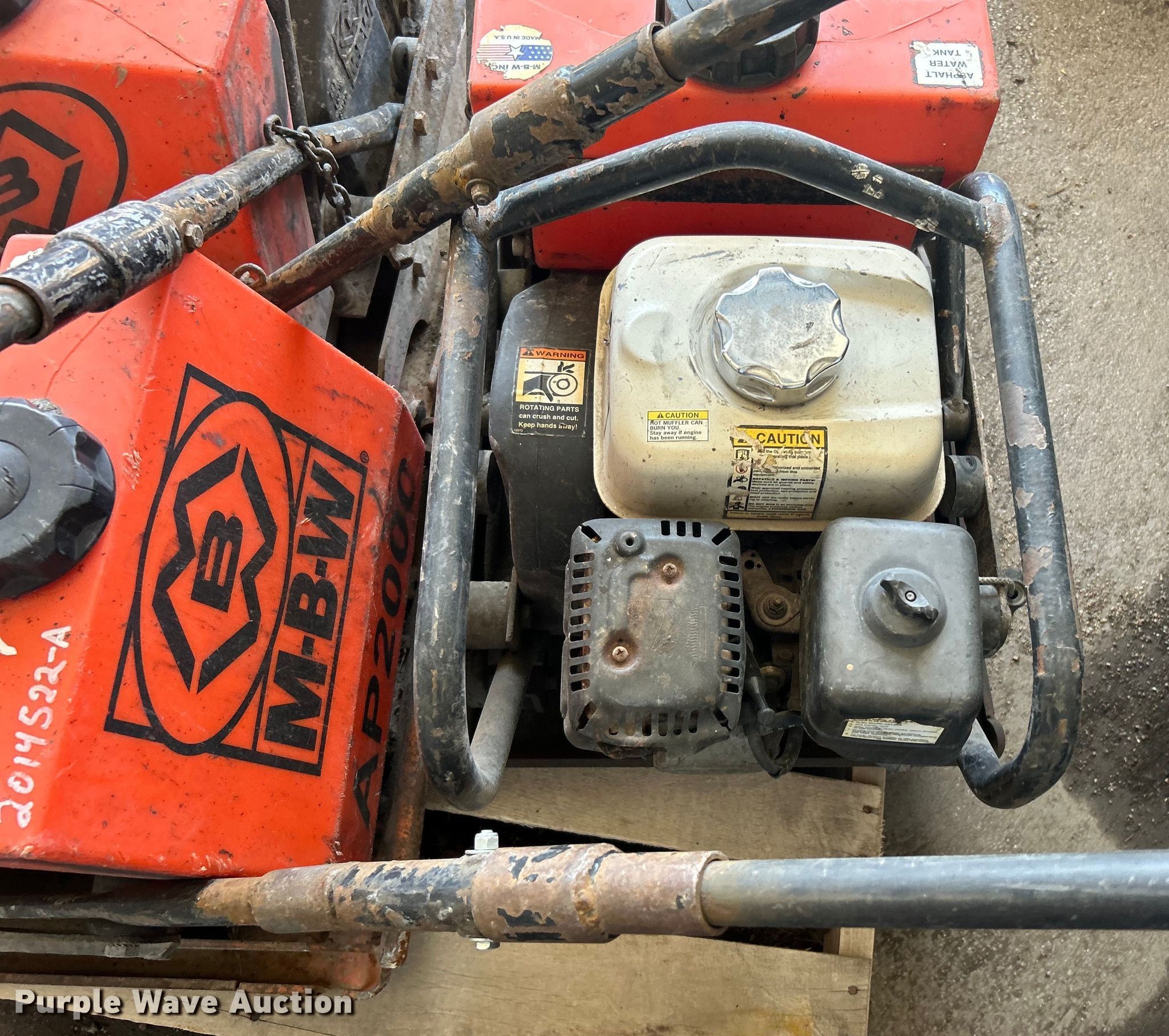 (3) MBW plate compactors in Tulsa, OK | Item EG0382 sold | Purple Wave