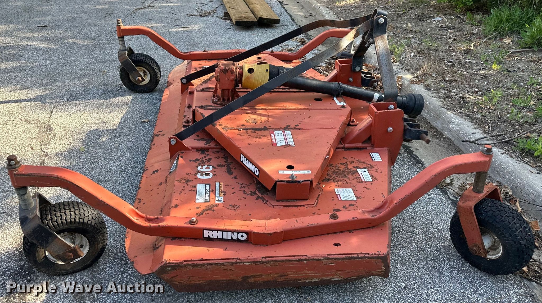 Rhino FM100 finish mower in Merriam, KS | Item EJ6878 sold | Purple Wave