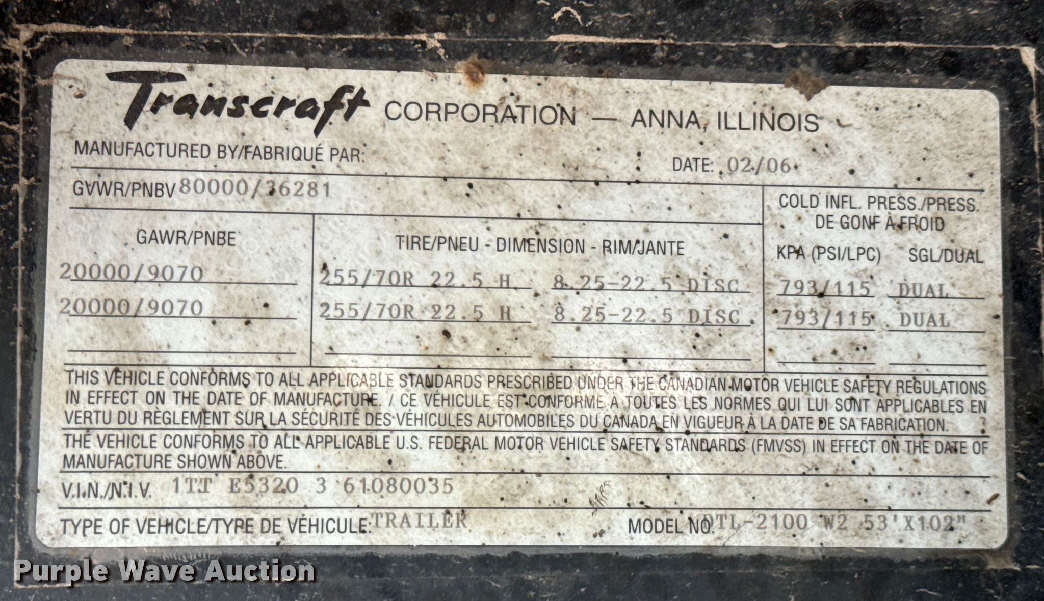 2006 Transcraft DTL-2100 drop deck trailer in Catoosa, OK | Item DX0683 ...