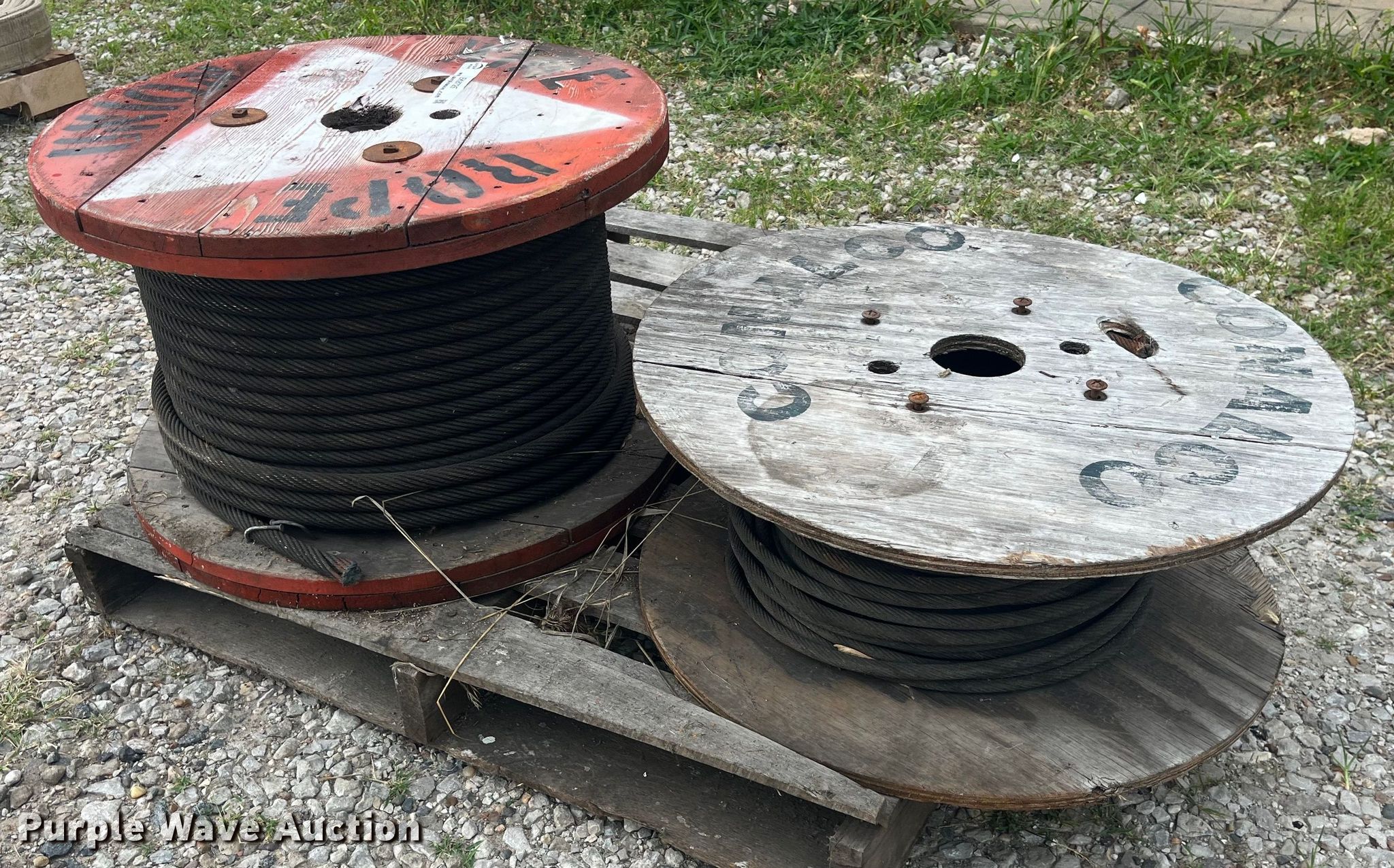 (2) spools of cable in Ottumwa, IA | Item EK8725 for sale | Purple Wave