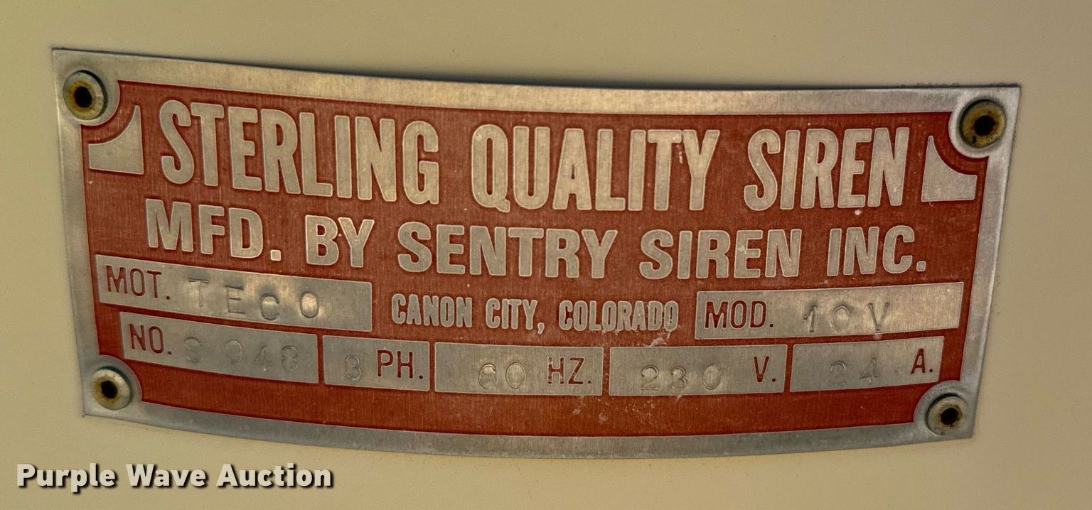Sterling Quality Siren 10V emergency siren in Hoisington, KS | Item ...