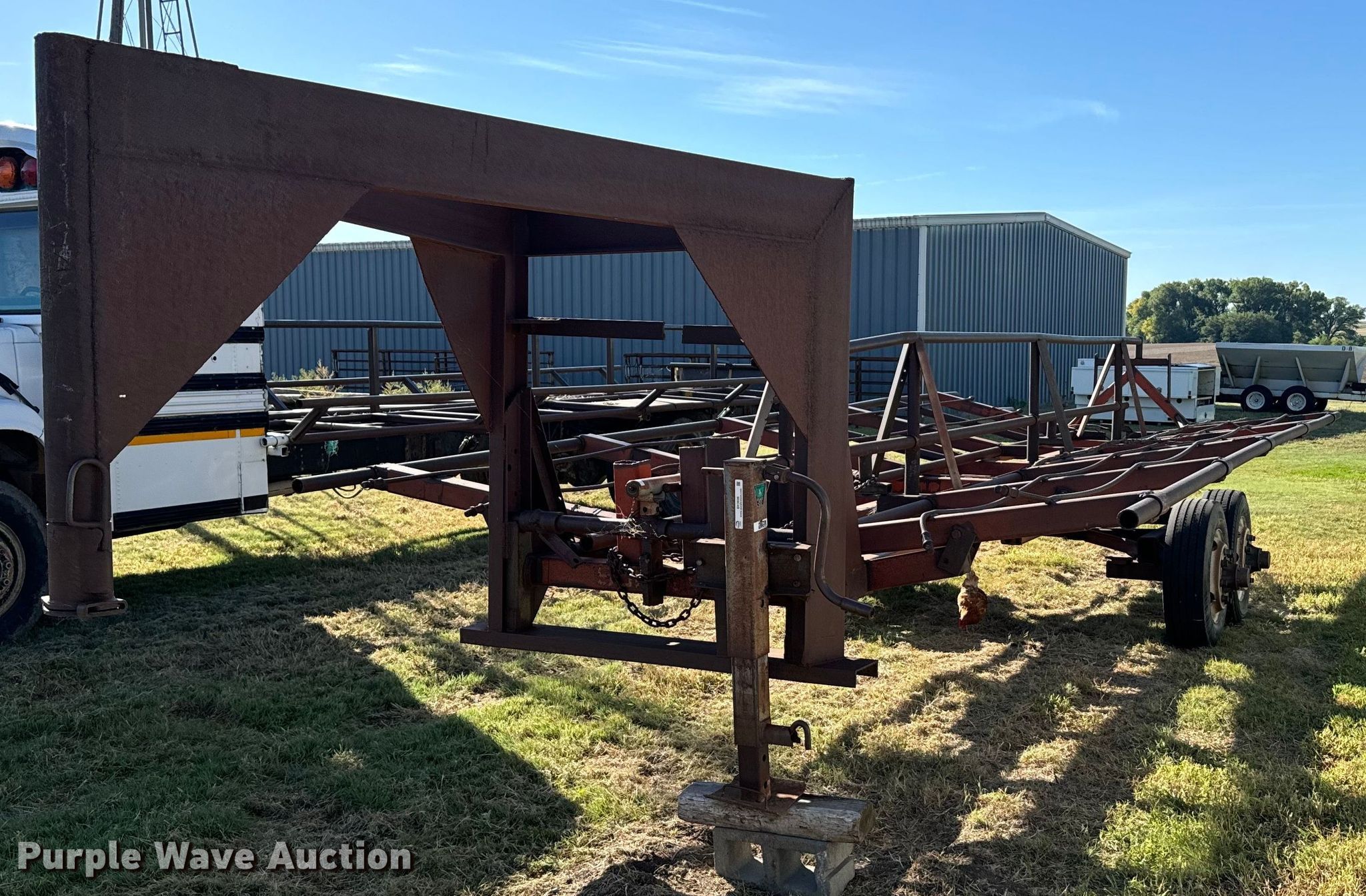 Shop built hay bale trailer in Ogallah, KS | Item DX3630 for sale ...