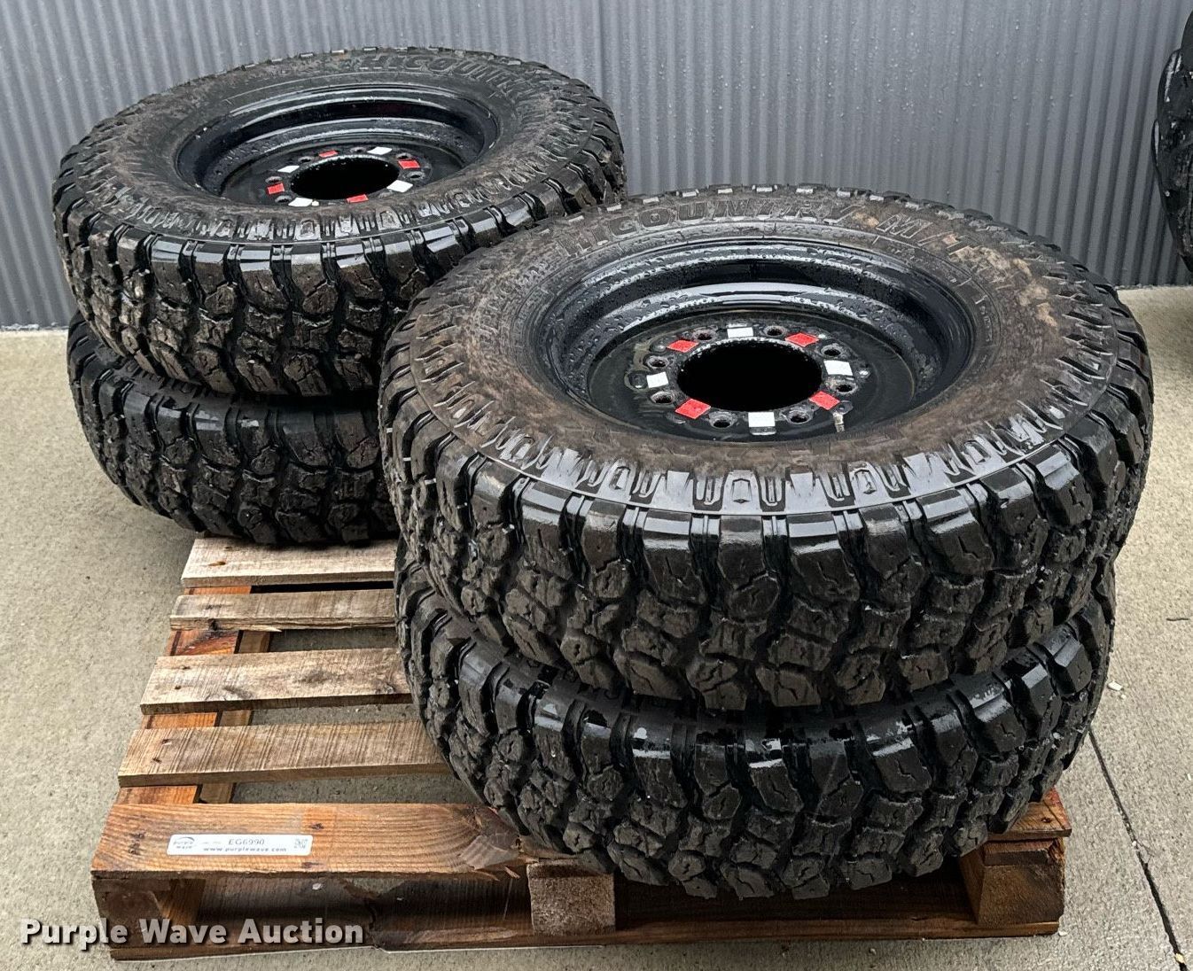 (4) Prinx HiCountry MT 235/85R16 skid steer snow tires and wheels in ...