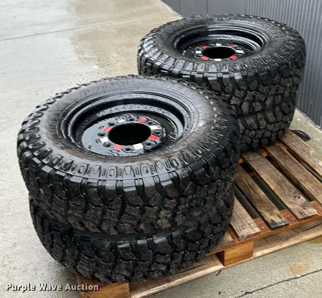 (4) Prinx HiCountry MT 235/85R16 skid steer snow tires and wheels in ...