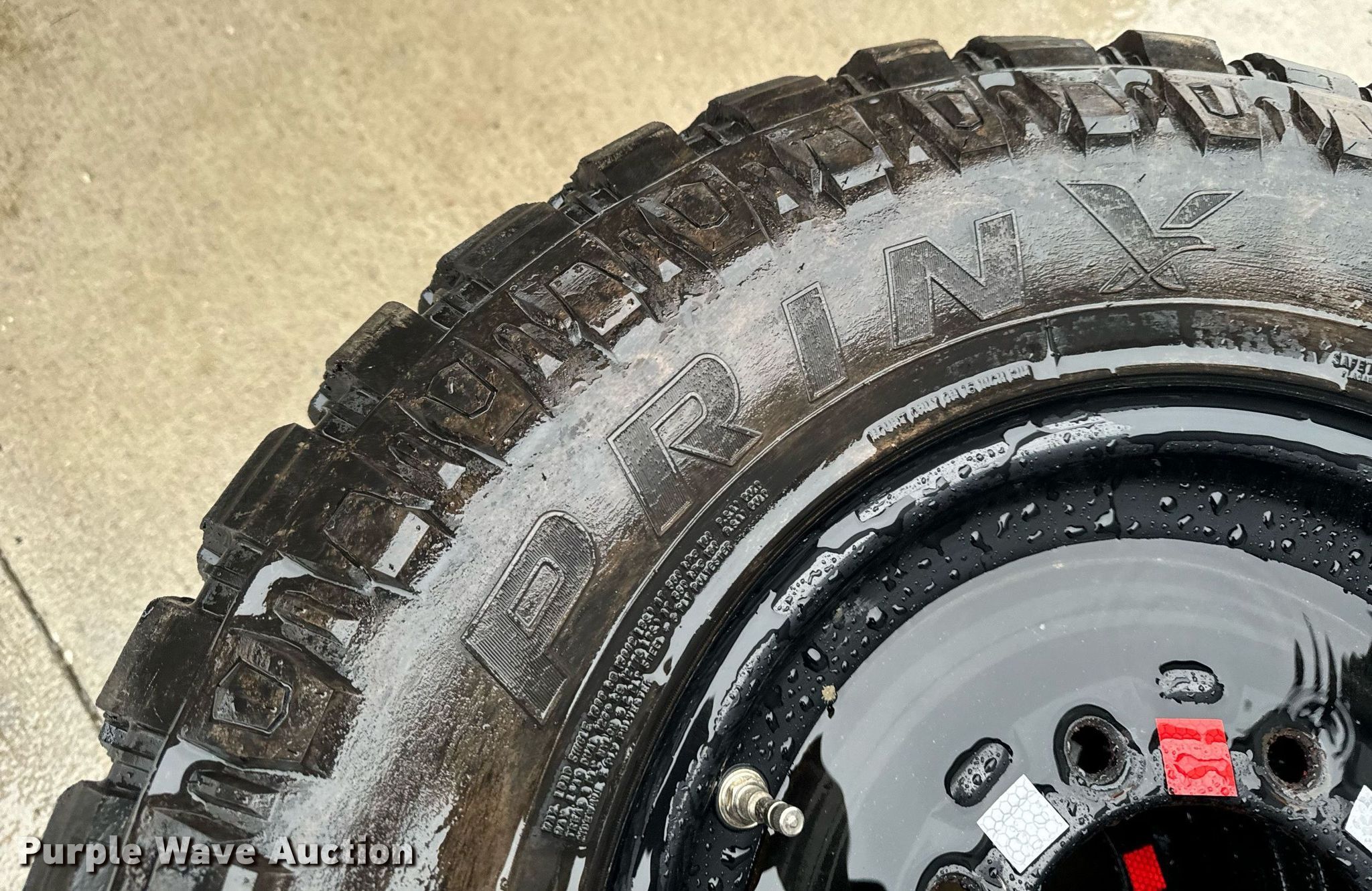 (4) Prinx HiCountry MT 235/85R16 skid steer snow tires and wheels in ...