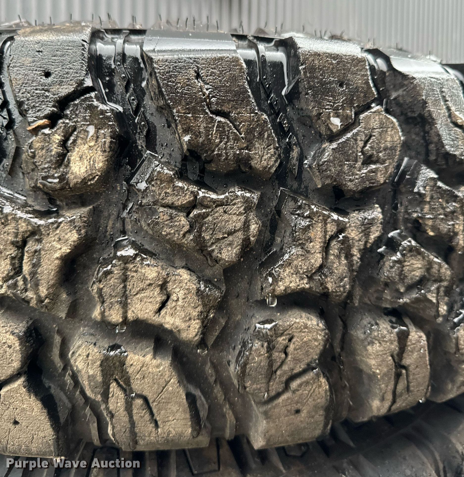 (4) Prinx HiCountry MT 235/85R16 skid steer snow tires and wheels in ...