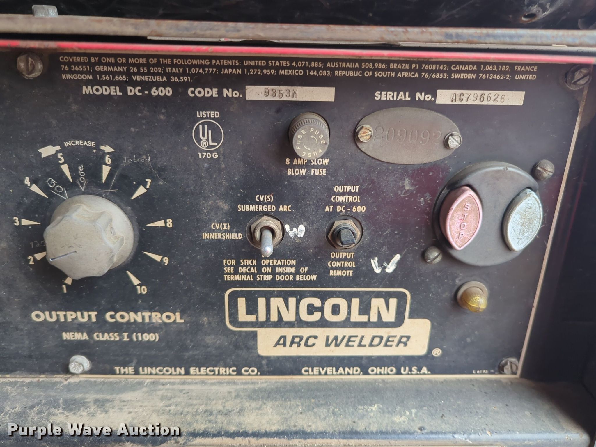 Lincoln Idealarc DC-600 welder in Oklahoma City, OK | Item DT6599 sold ...