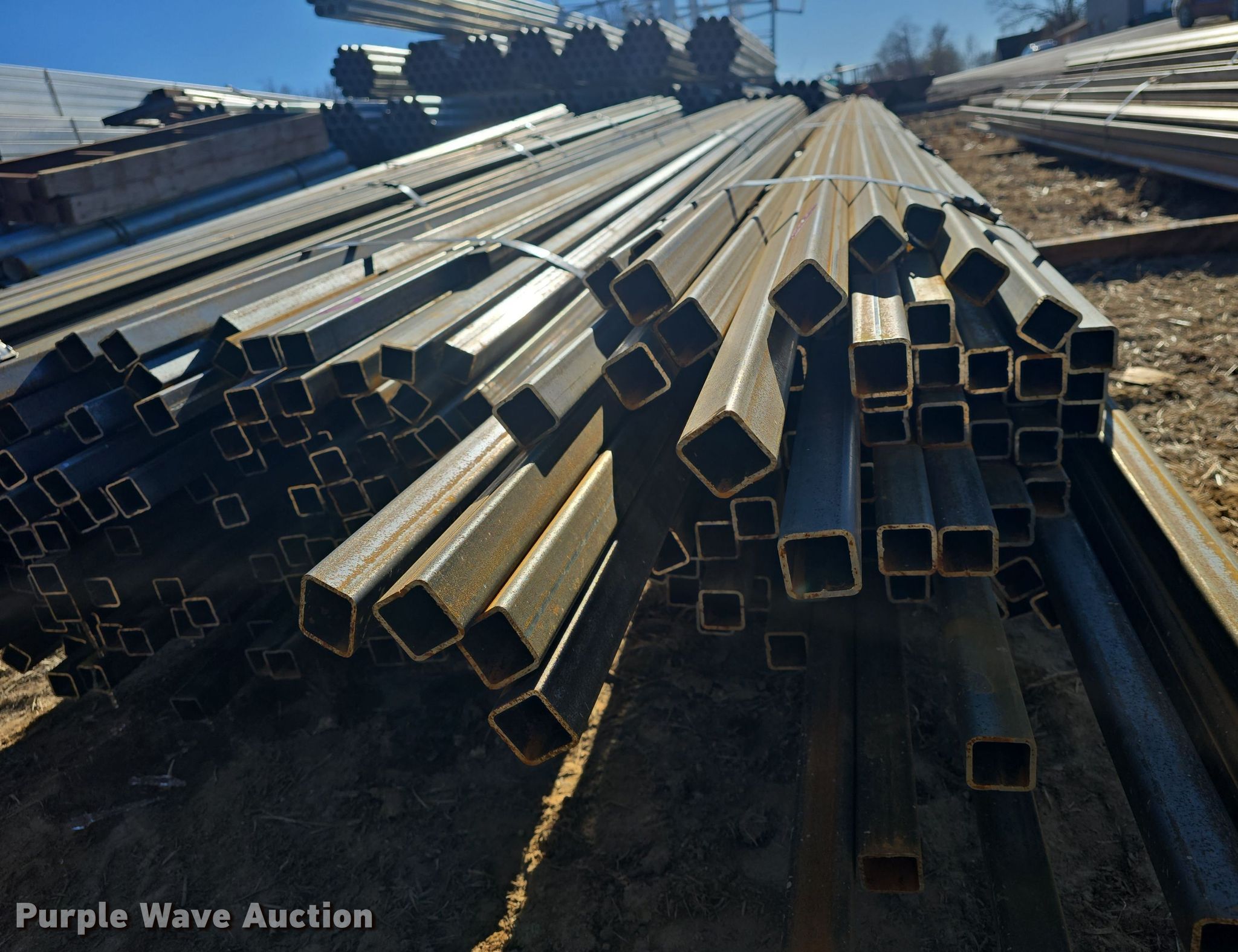 (2) bundles of square tubing in Hoyt, KS | Item EK2493 sold | Purple Wave