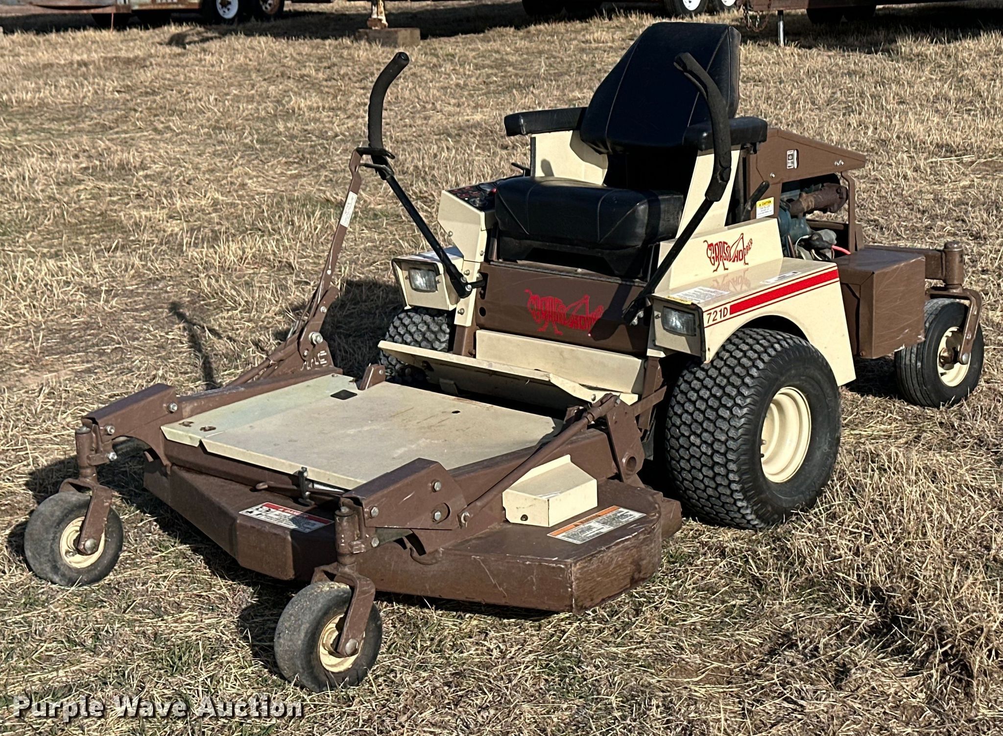 Grasshopper 721D ZTR lawn mower in Vici, OK | Item ER8486 sold | Purple ...