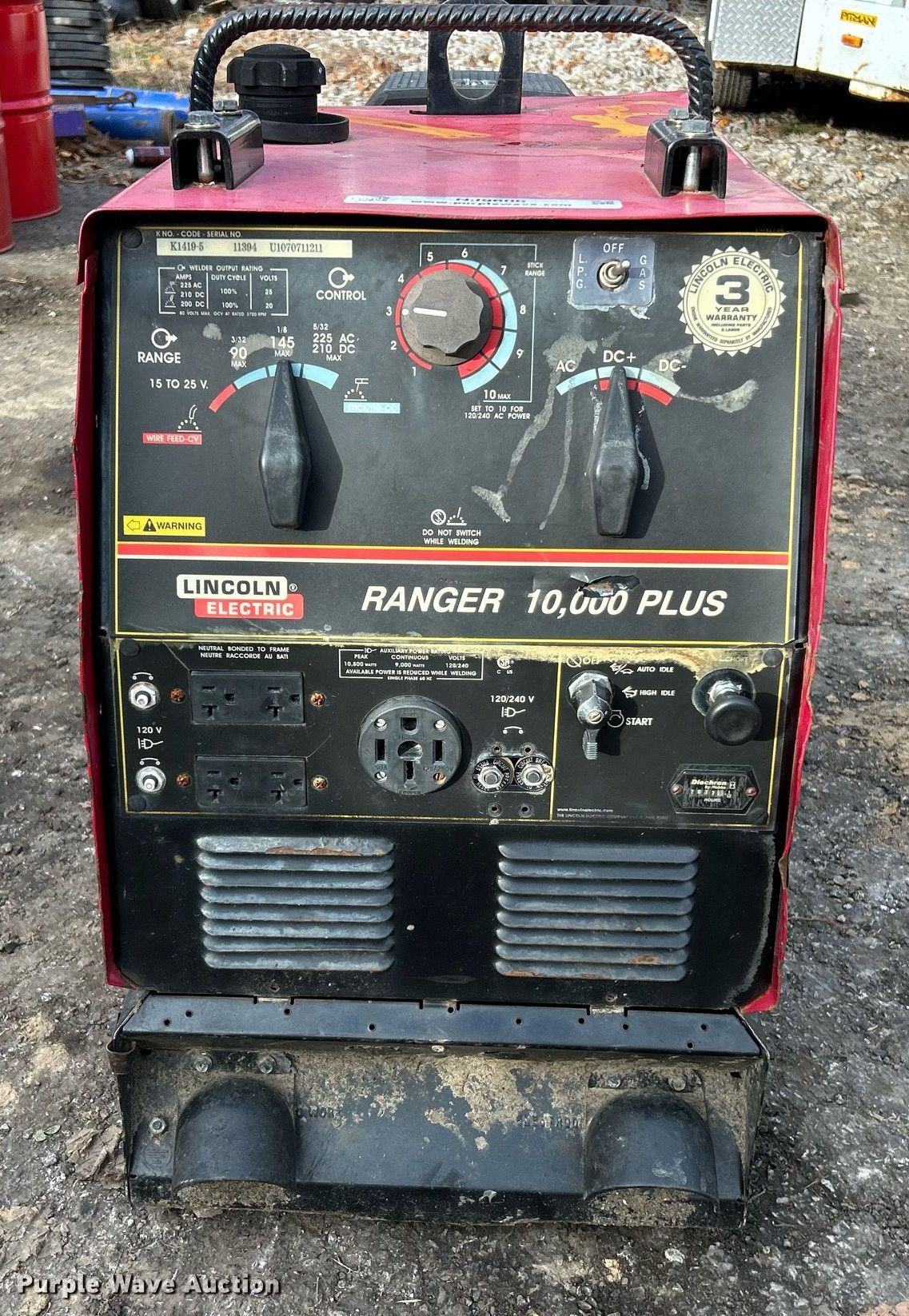 Lincoln Ranger 10,000 Plus welder in Freeburg, IL | Item NJ9606 sold ...
