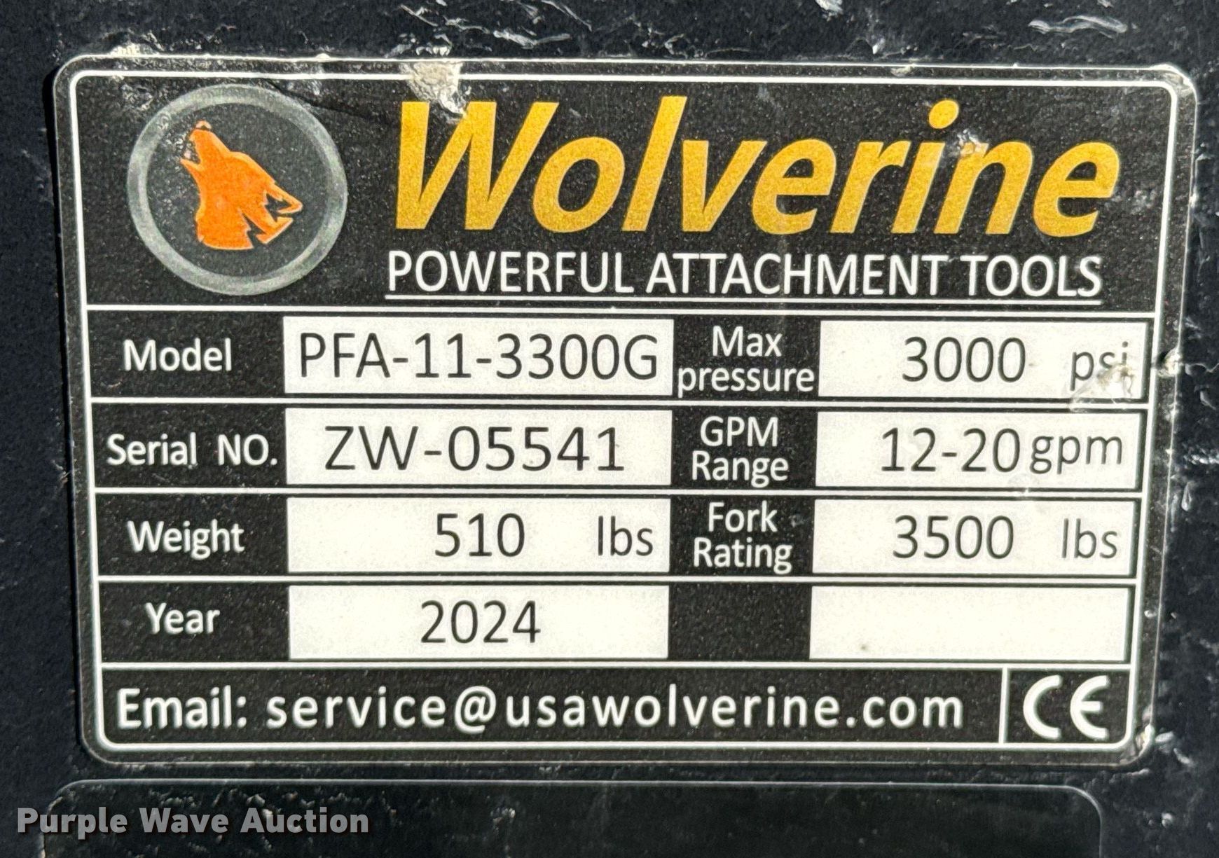 2024 Wolverine PFA-11-3300G skid steer forks in Yates Center, KS | Item ...