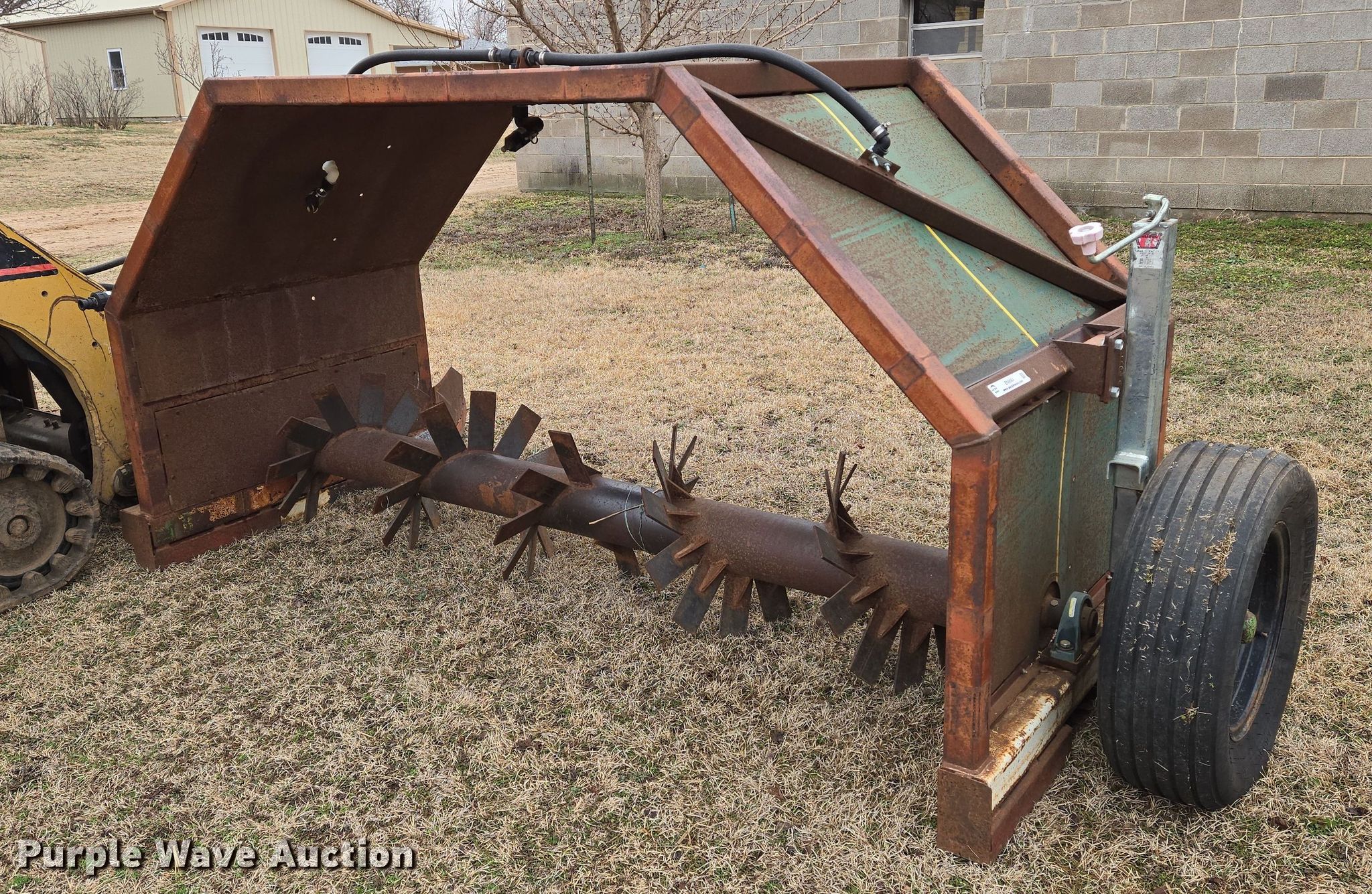 Skid steer compost turner in Hutchinson, KS | Item EN8684 sold | Purple ...