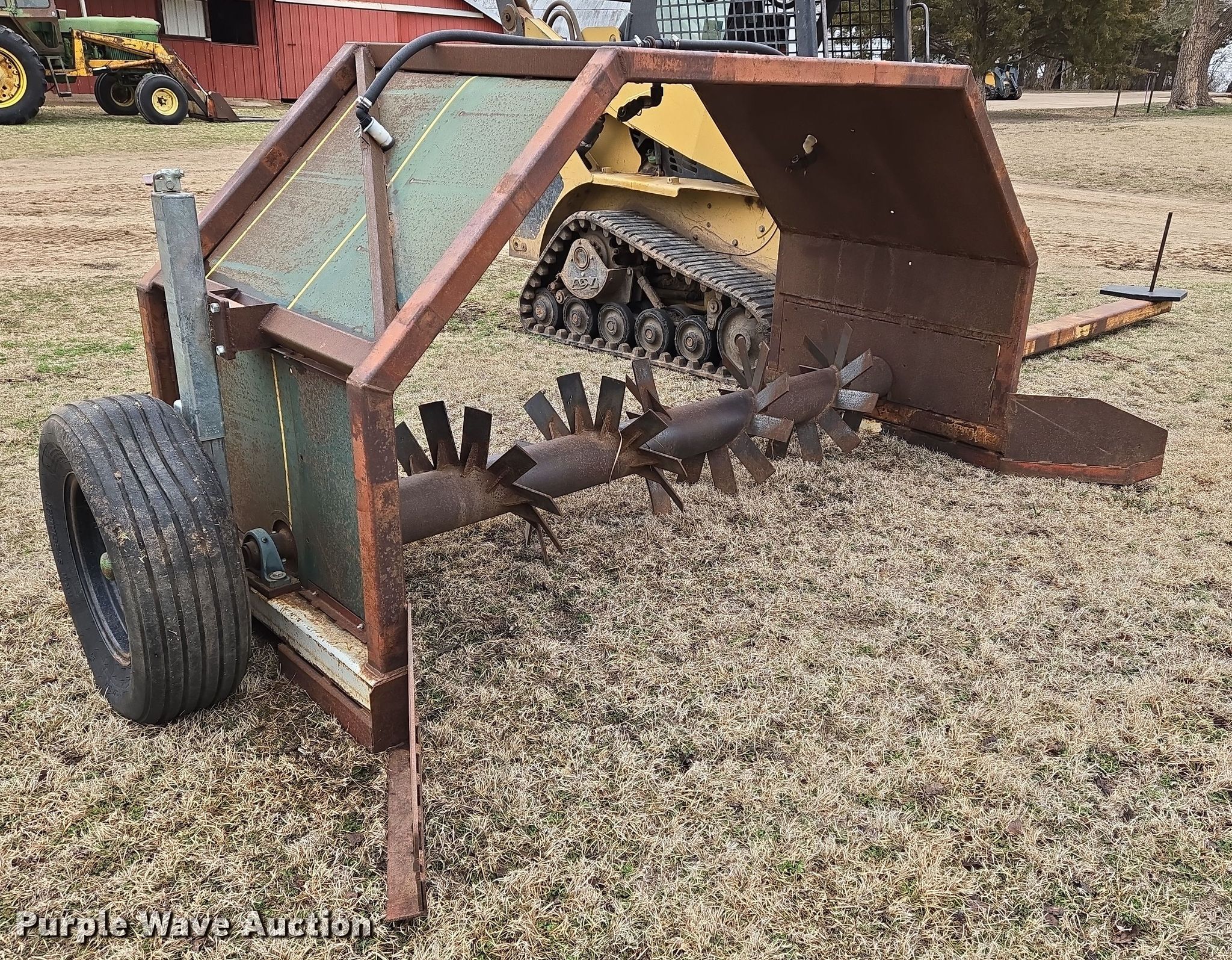 Skid steer compost turner in Hutchinson, KS | Item EN8684 sold | Purple ...