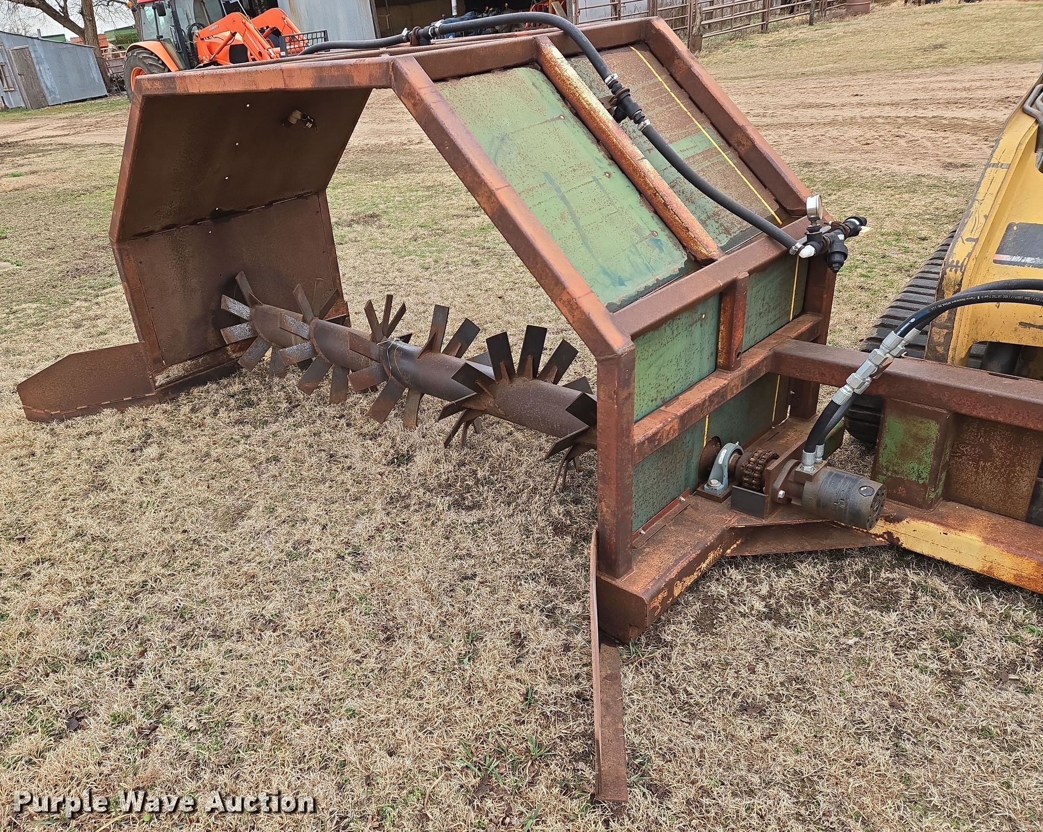 Skid steer compost turner in Hutchinson, KS | Item EN8684 sold | Purple ...