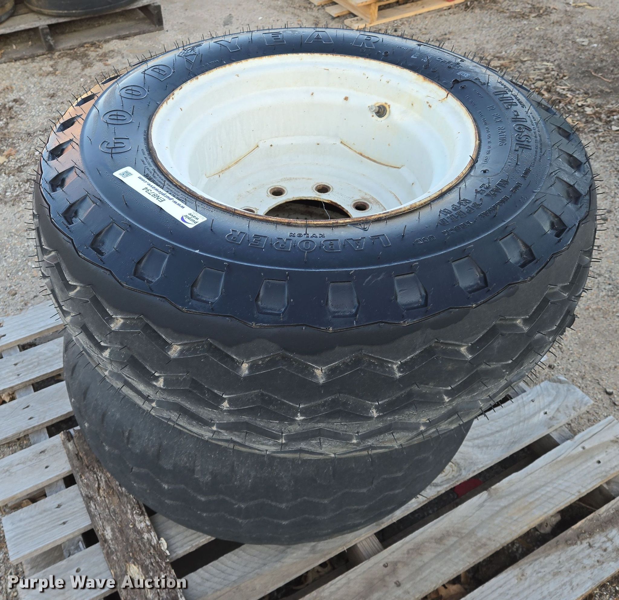 (2) 11L-16SL tires and wheels in Hutchinson, KS | Item EN8734 sold ...
