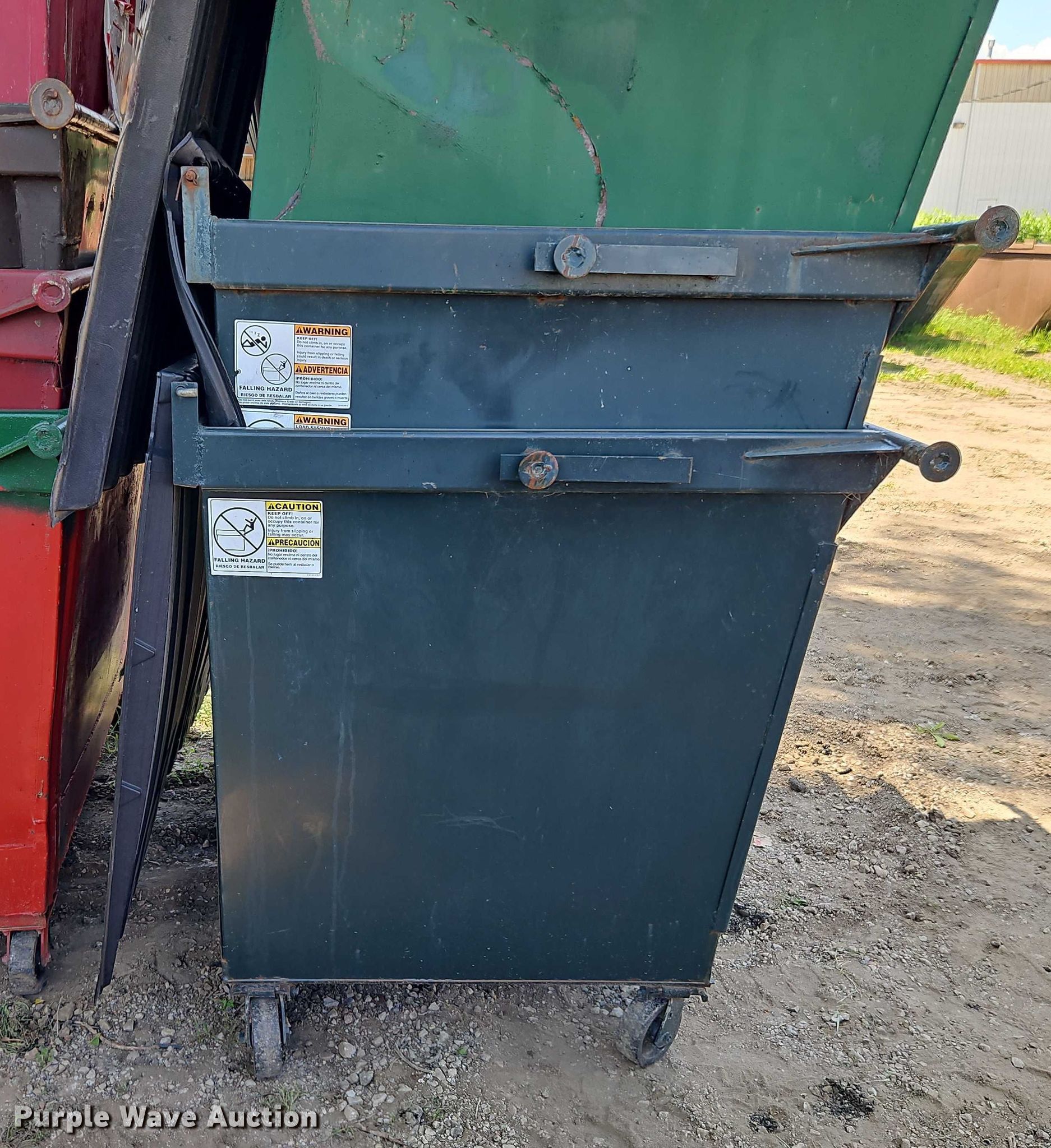 (12) dumpsters in Harrisonville, MO | Item EB8055 sold | Purple Wave