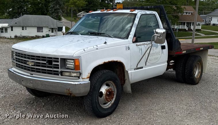 1990 Chevrolet Cheyenne 3500 dump flatbed pickup truck in Bloomfield ...