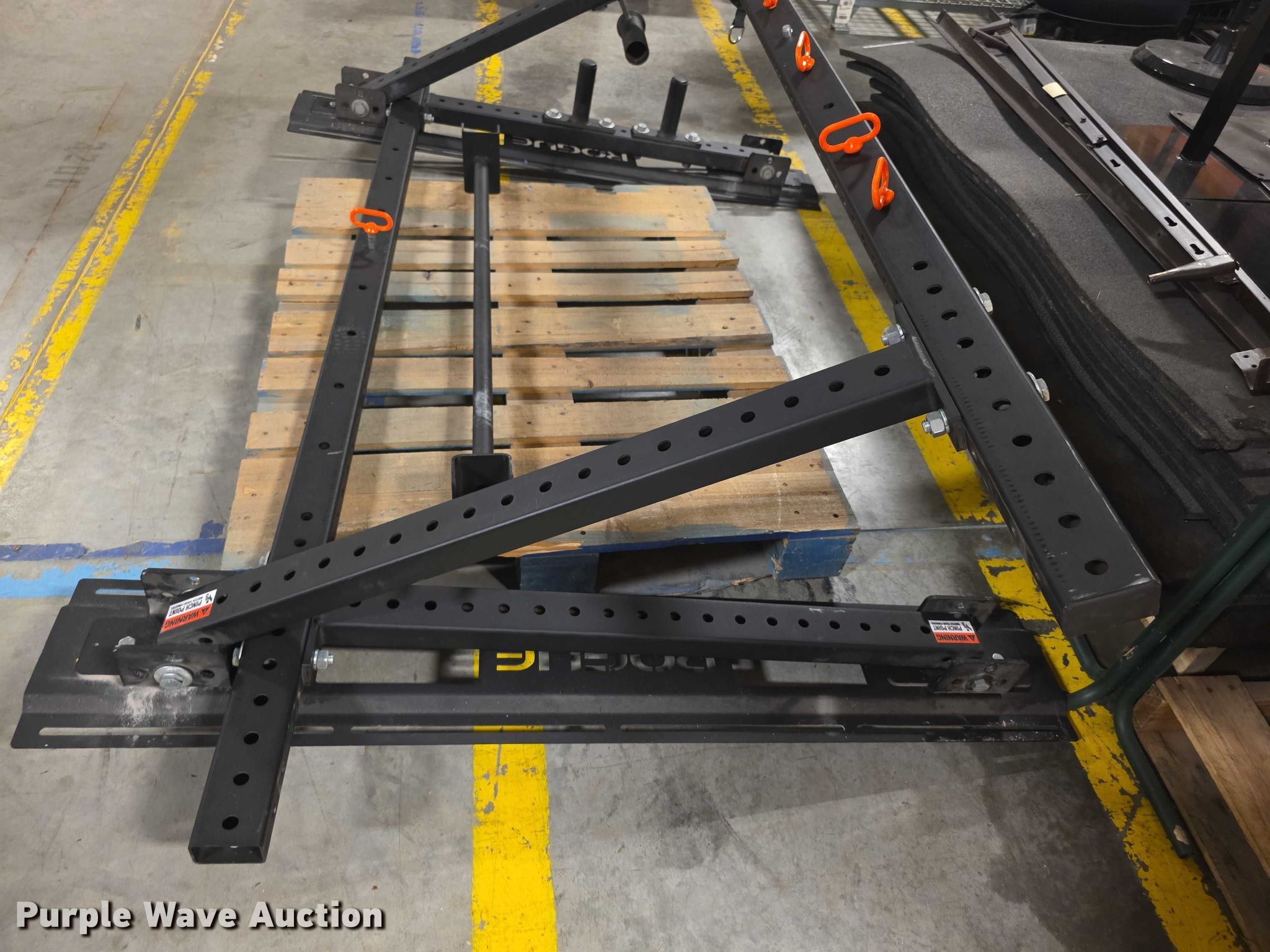 Rogue wall mount squat rack in Olathe, KS | Item DZ6109 sold | Purple Wave