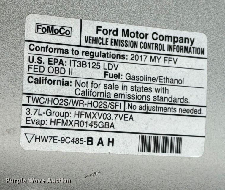 2017 Ford Taurus Police in Tulsa, OK | Item EG8644 sold | Purple Wave