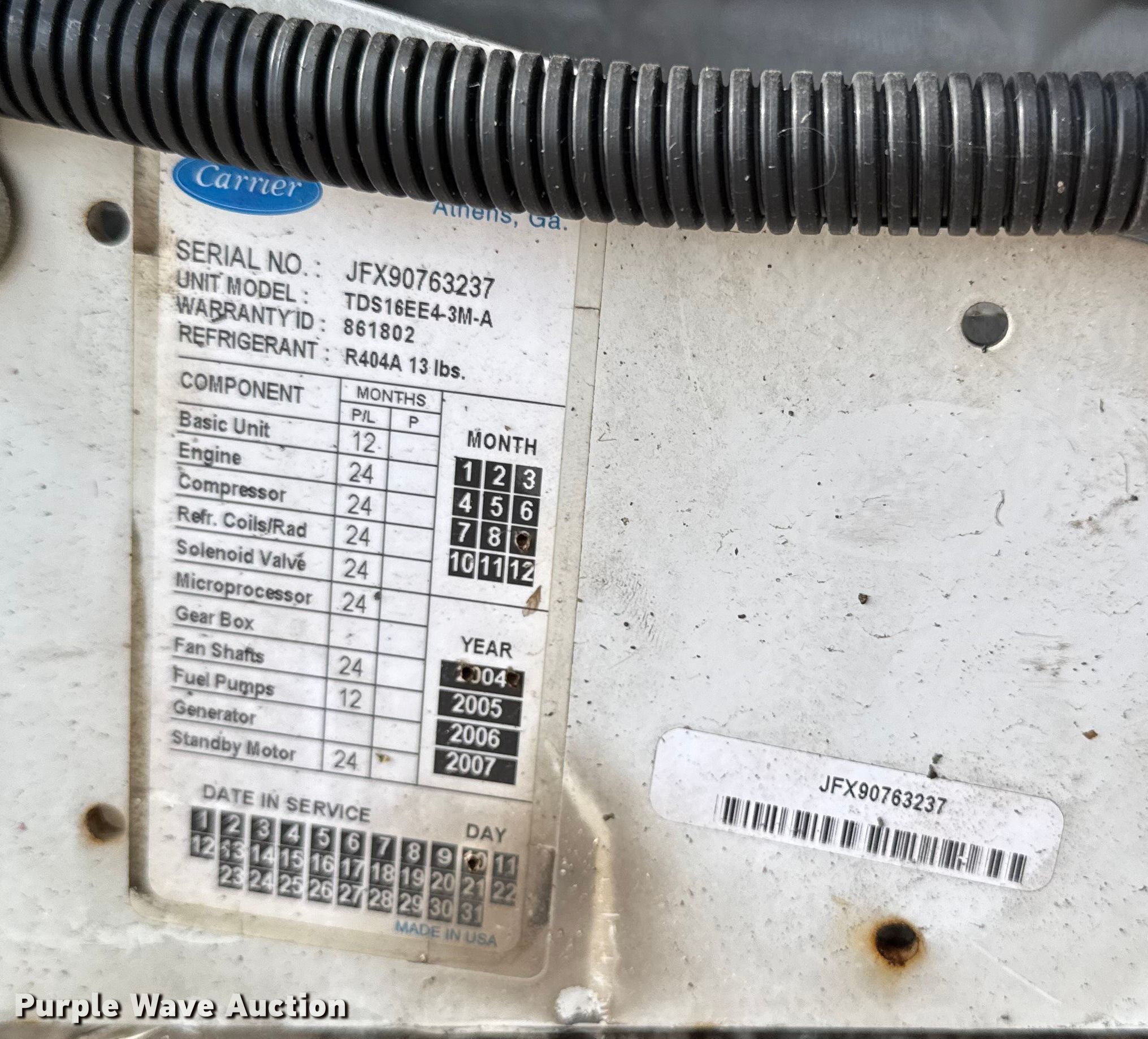 Carrier Supra 644 refrigeration unit in Waterloo, IA | Item EA1916 for ...
