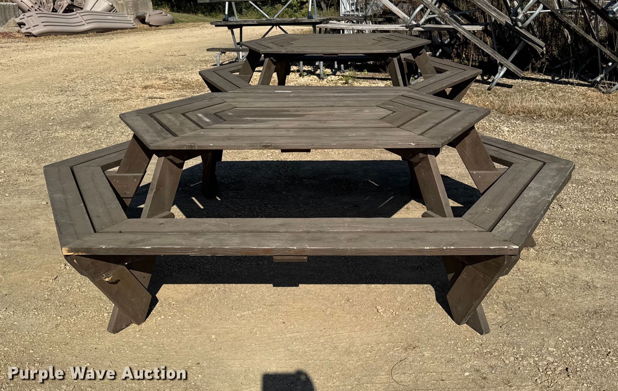 (2) picnic tables in Eldridge, IA | Item EM2381 sold | Purple Wave