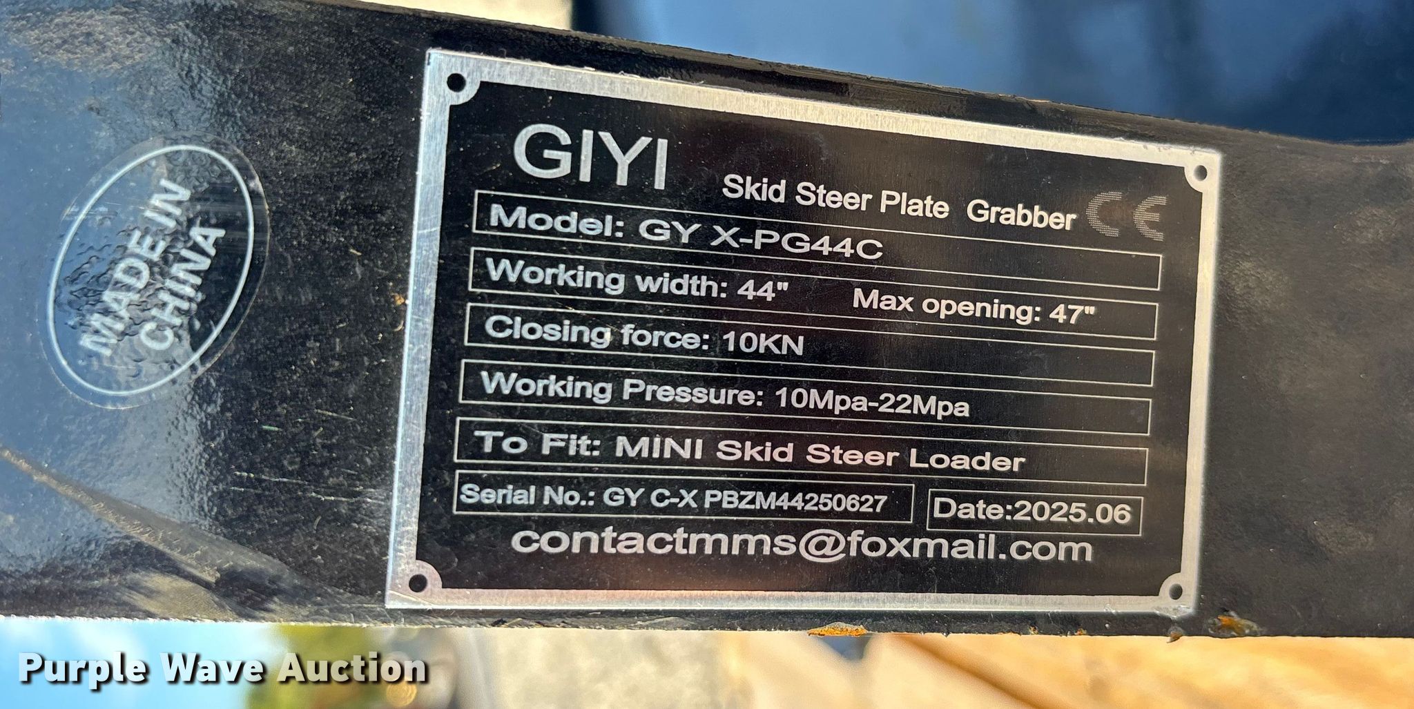 2025 GIYI GY X-PG44C compact utility loader grapple bucket in ...
