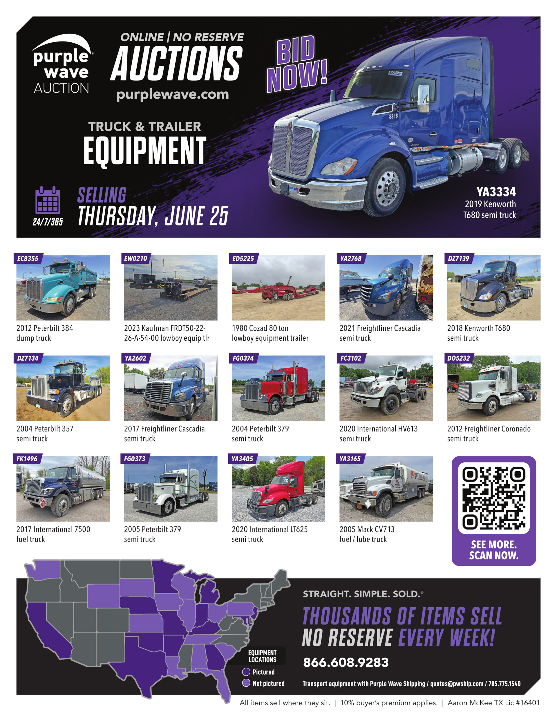 Truck and Trailer Auction | Items For Sale | 6-25-2026 | Purple Wave