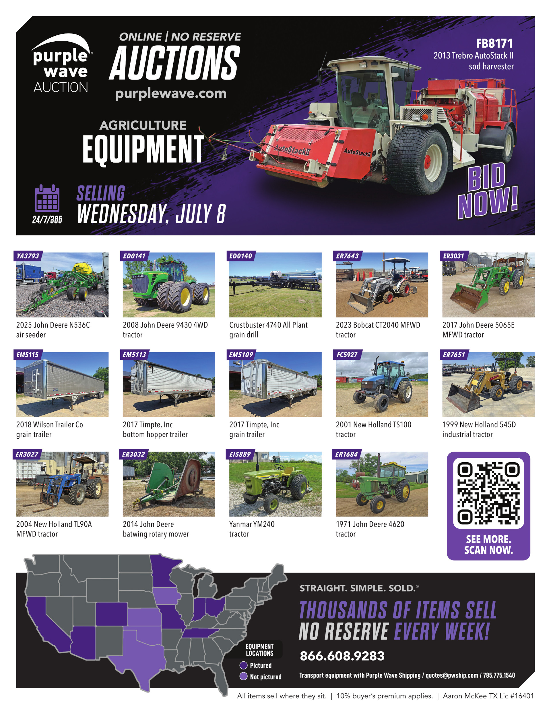 Ag Equipment Auction | Items For Sale | 7-8-2026 | Purple Wave