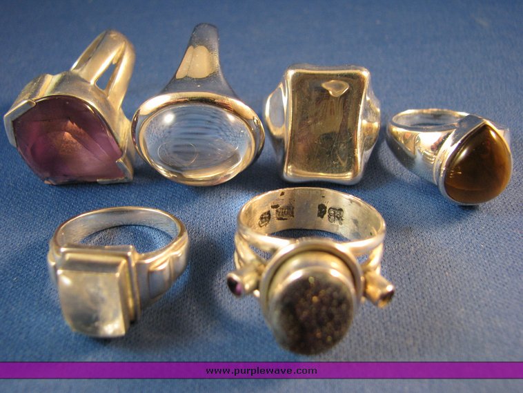 6 .925 silver rings in Carson City, NV | Item 5041 sold | Purple Wave